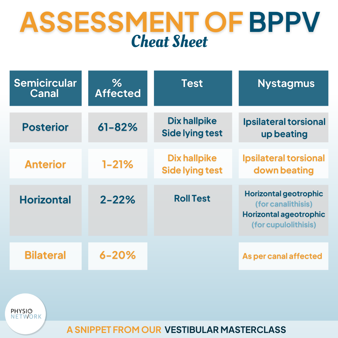 Treatment & Assessment Of BPPV — Physio Network